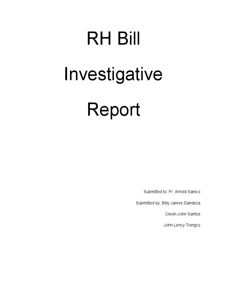 RH Bill | PDF | Fertilisation | Birth Control