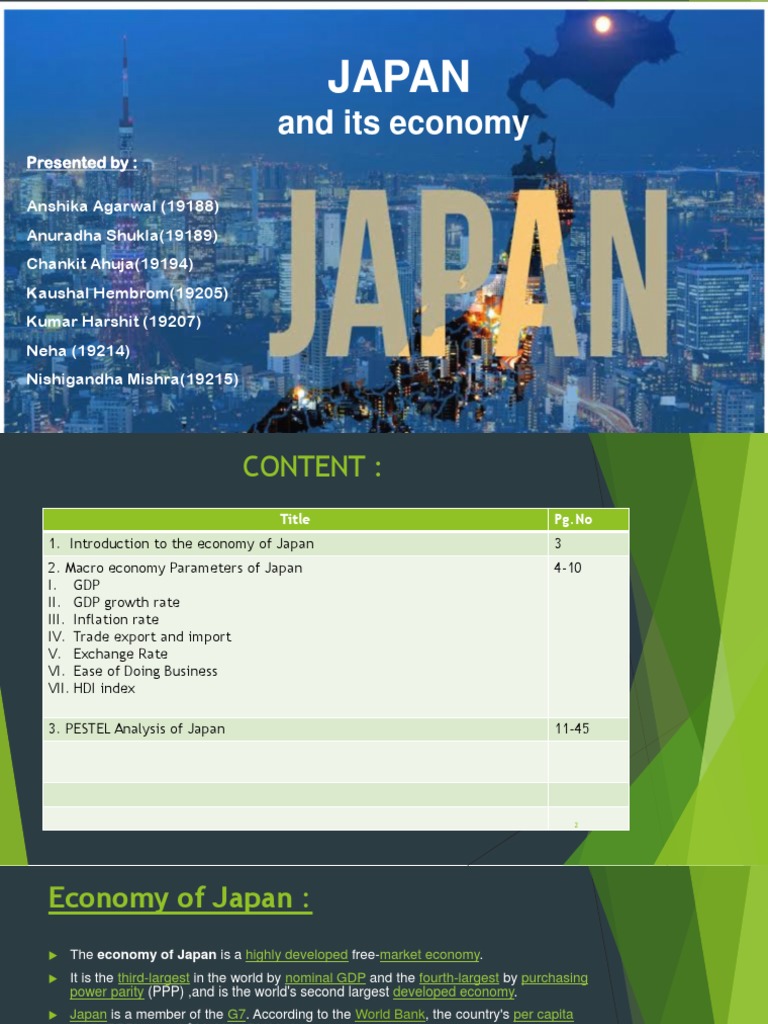 Japan's Economy: GDP and PESTEL Insights | PDF | Gross Domestic Product ...