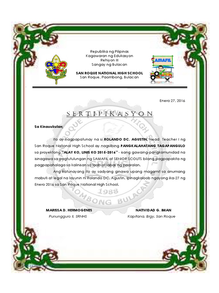 Certification - Chairmanship | PDF