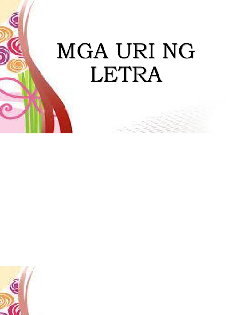 Mga Uri NG Letra | PDF
