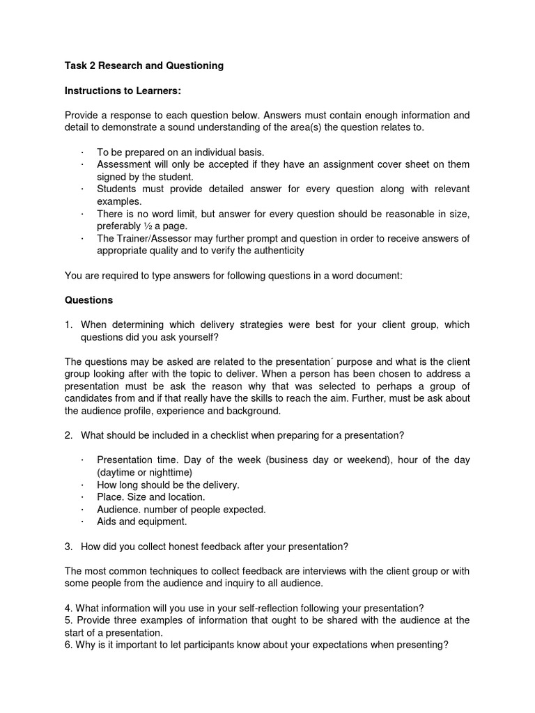 ASSESMENT 2 | Question | Educational Assessment