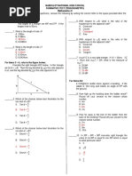 4th Quarter Exam in Math 9 With KEY | PDF | Trigonometric Functions ...