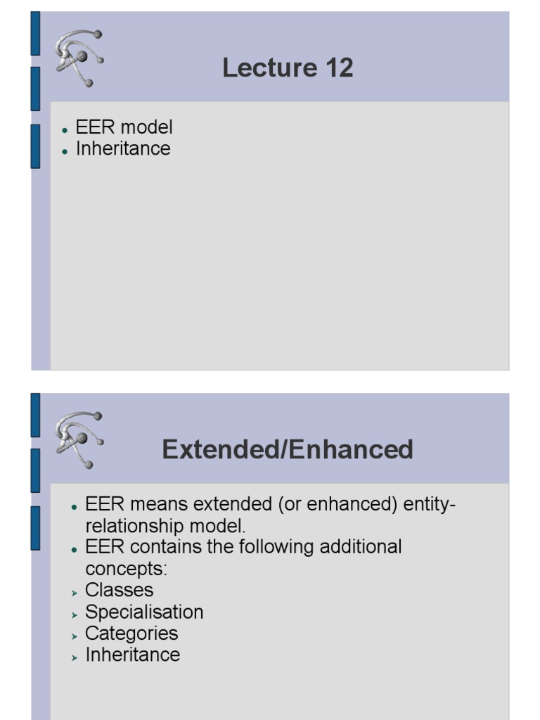 EER Model Inheritance | PDF | Inheritance (Object Oriented Programming) | Software Engineering