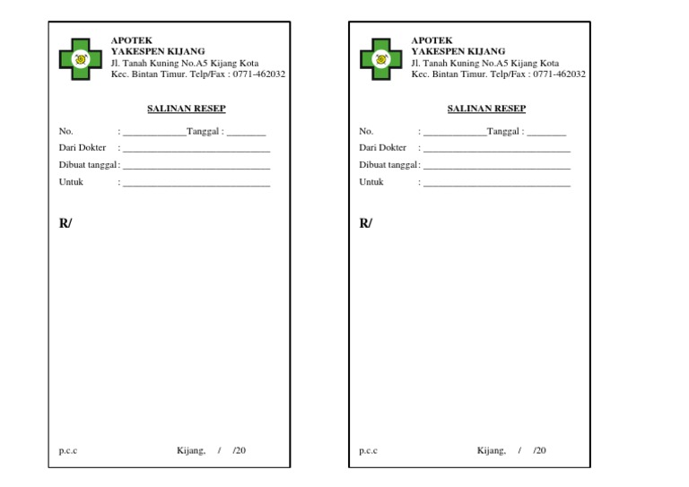 Copy Resep Apotek | PDF