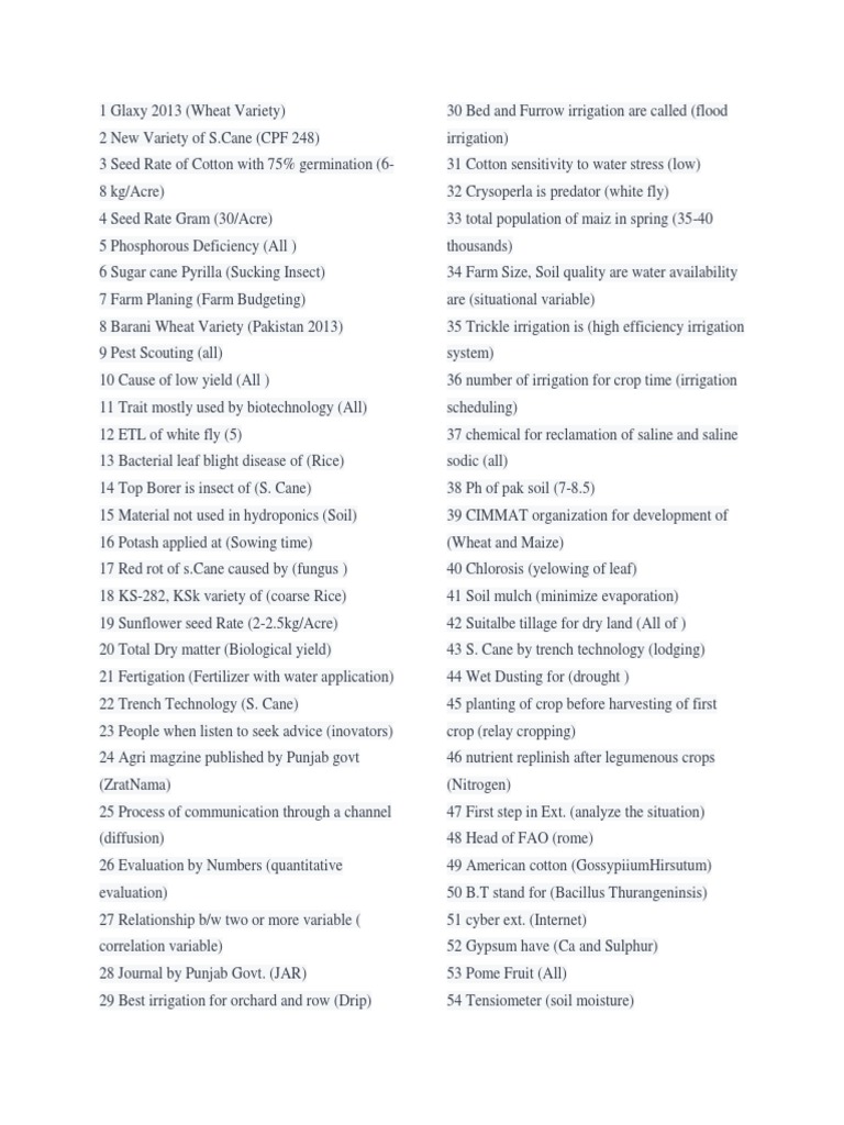 Agricultural terms and concepts under 40 characters | PDF | Agriculture ...