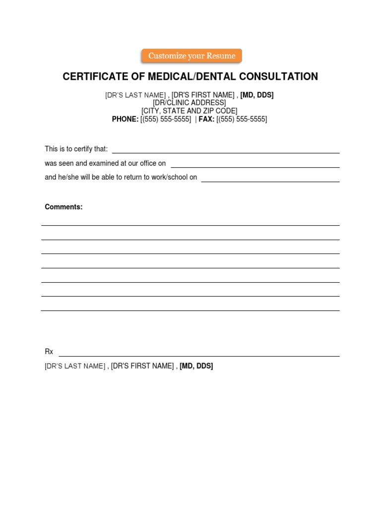 Doctor Dentist Note Template | PDF