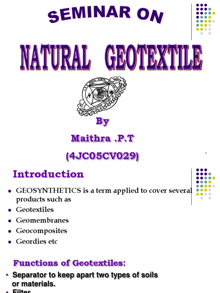 Natural Geotextile | PDF | Drainage | Materials
