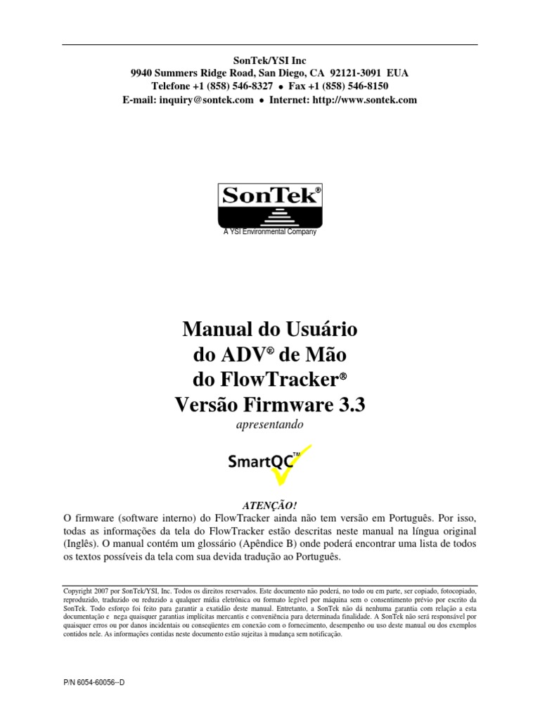 FlowTracker Completo | PDF | Medição | Cálculo