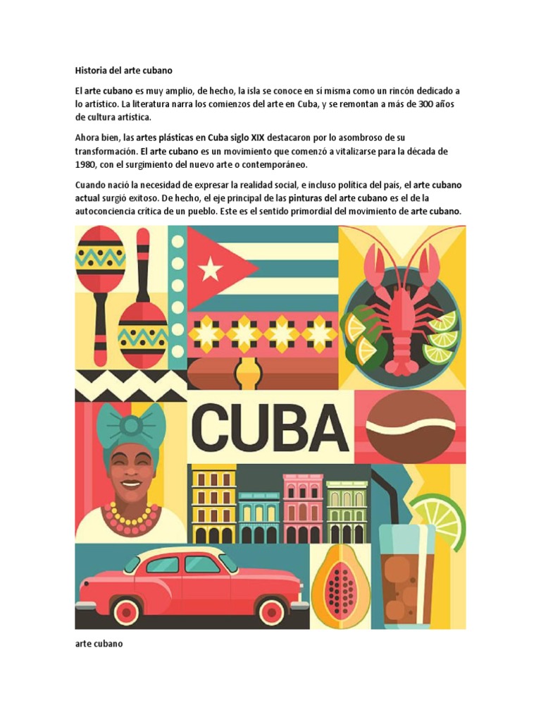 Historia del Arte Cubano Contemporáneo | PDF | Cuba | Artes (general)