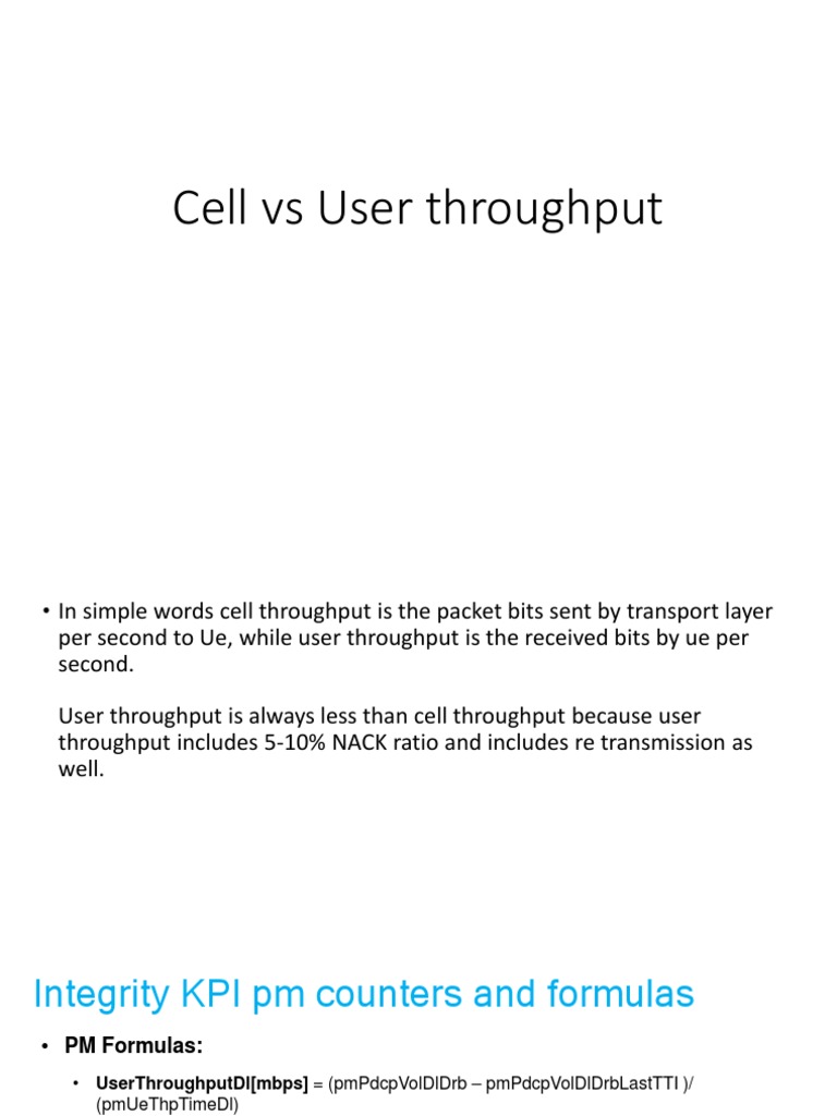 Cell Vs User Throughput | PDF | Telecommunications Engineering ...
