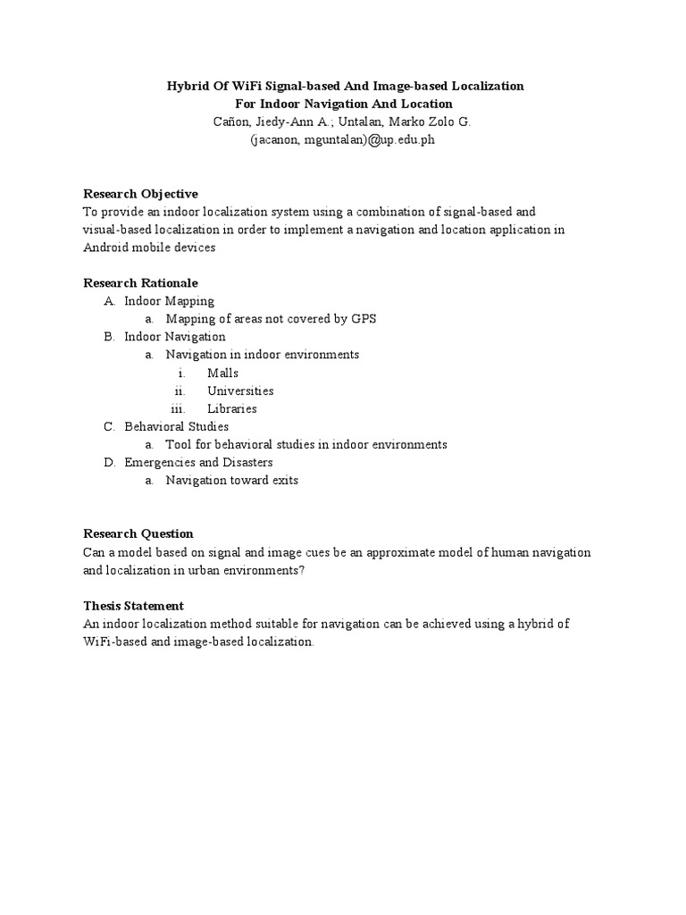 A Hybrid Indoor Localization Method for Navigation Using WiFi Signal ...