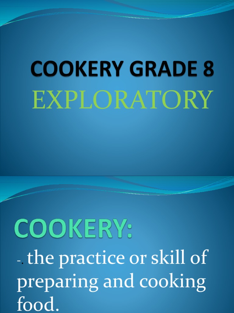 Cookery Grade 8 | PDF | Grilling | Boiling