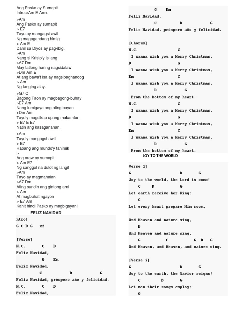 Ang Pasko Ay Sumapit | PDF | Holiday Songs | Christmas Songs