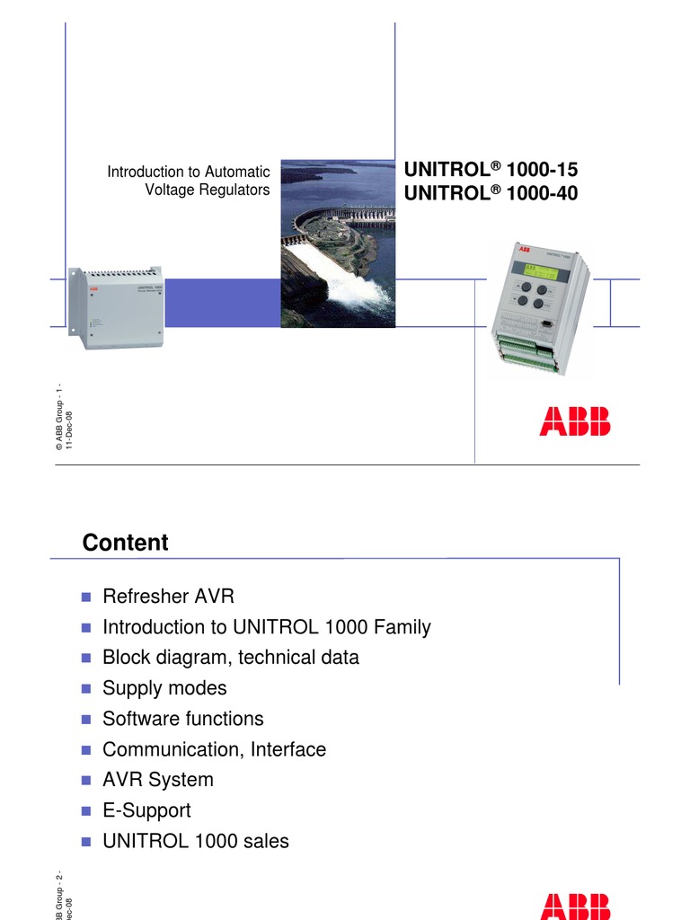 Abb Unitrol 1000 | PDF | Power Electronics | Computer Engineering