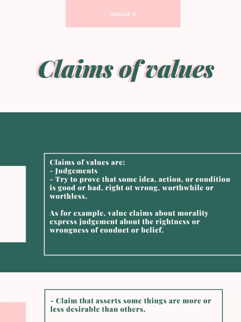 Claims of Values | PDF