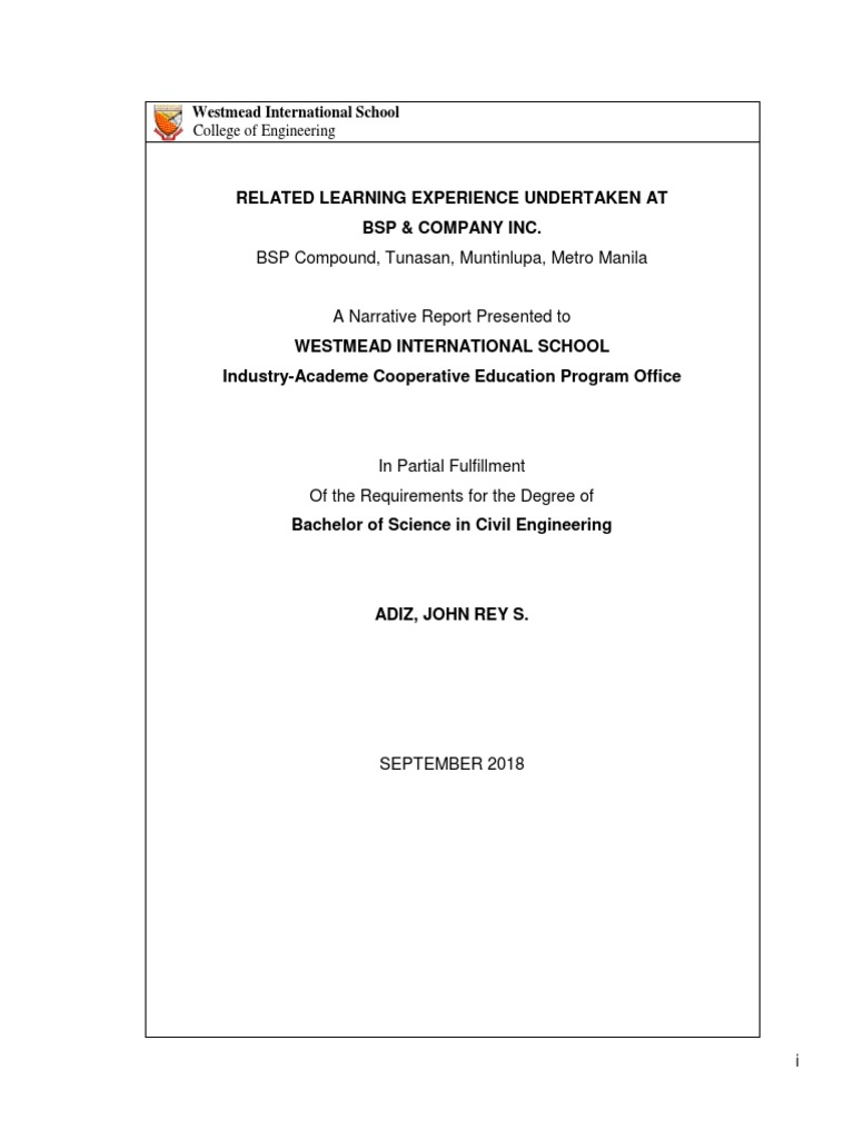 Narrative Report Intro | PDF | Employment | Psychological Concepts