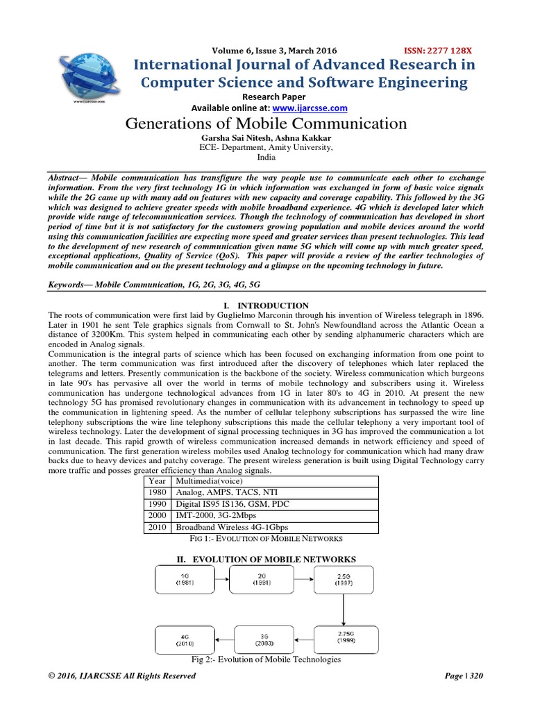 Generations of Mobile Communication | PDF | 4 G | Mimo