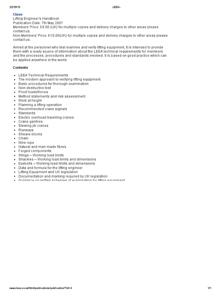 LEEA Handbook PDF | PDF