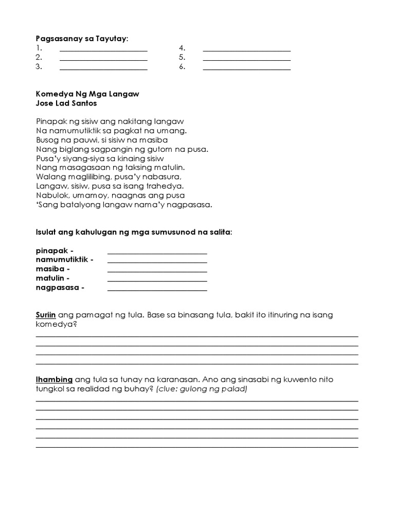 Komedya Ng Mga Langaw