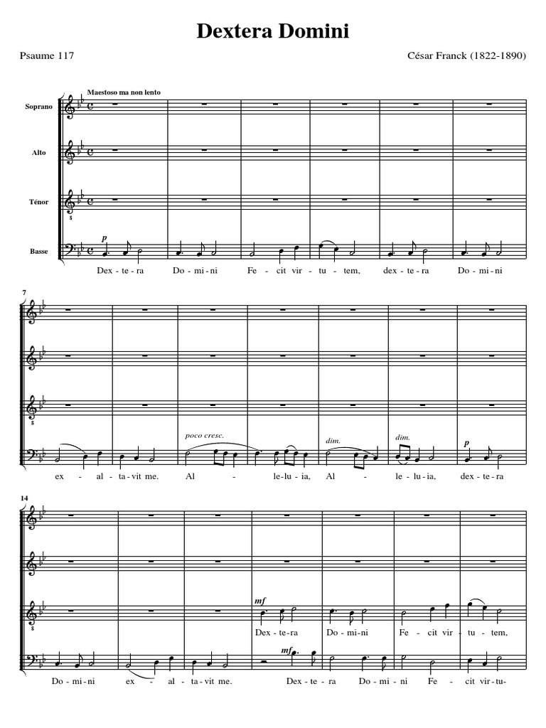 Dextera Domini-Cesar-Franck PDF | PDF