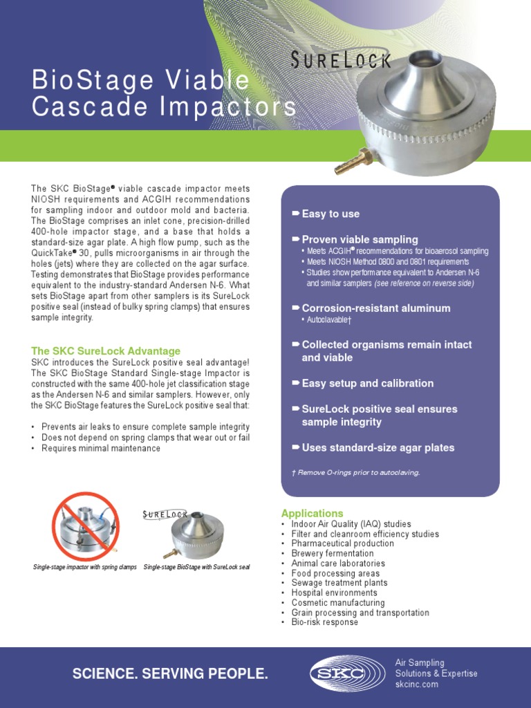 SKC Biostage Sampler 1512 | PDF | Nature