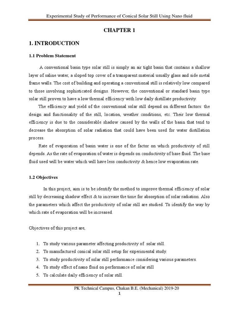 Conical Solar Still | PDF | Solar Energy | Heat Transfer
