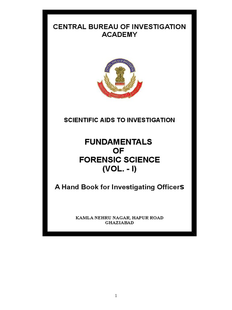 Fundamentals of Forensic Science - Vol - I | PDF | Forensic Science ...
