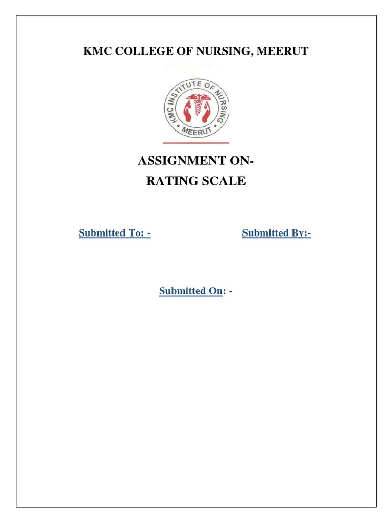 Assignment On Rating Scale | PDF | Quantitative Research | Scientific ...