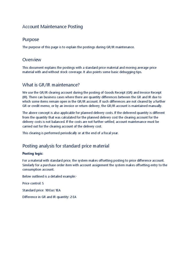 Account Maintainance Posting | PDF | Receipt | Prices