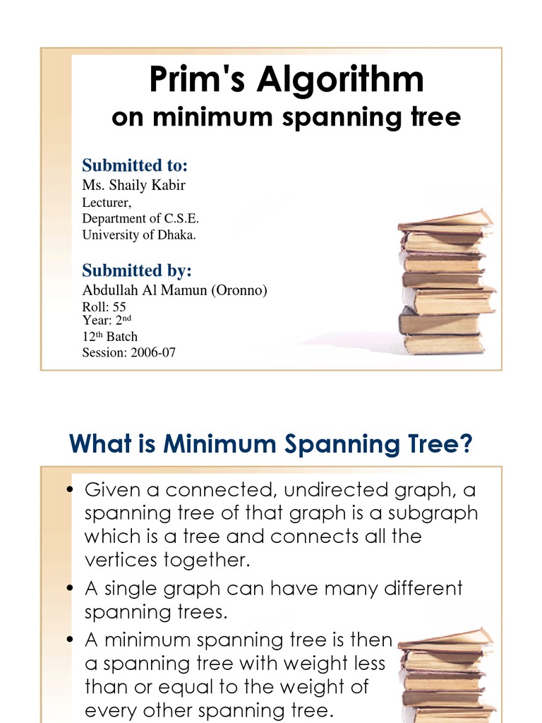 Prims Algorithm On MST | PDF | Discrete Mathematics | Graph Theory