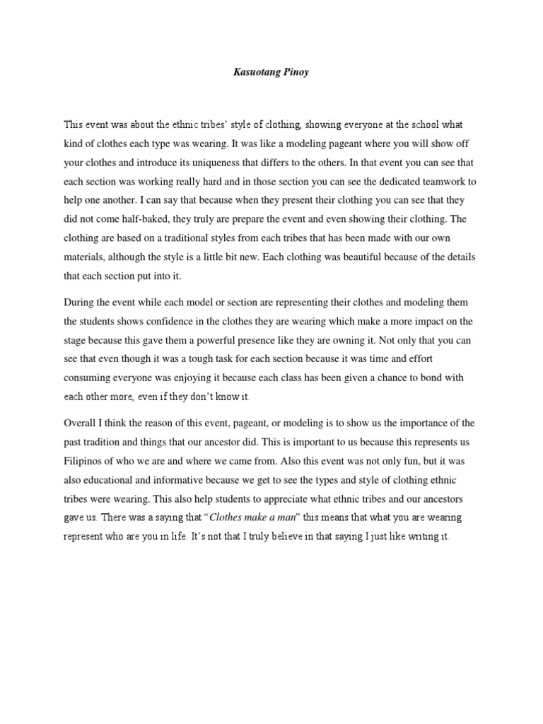 Kasuotang Pinoy | PDF