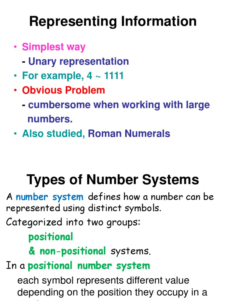 Understanding Non-Positional Number Systems | PDF | Bit | Integer ...