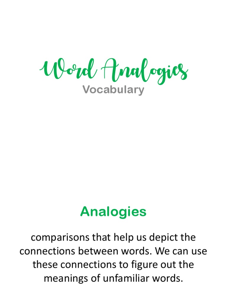 Analogies | PDF