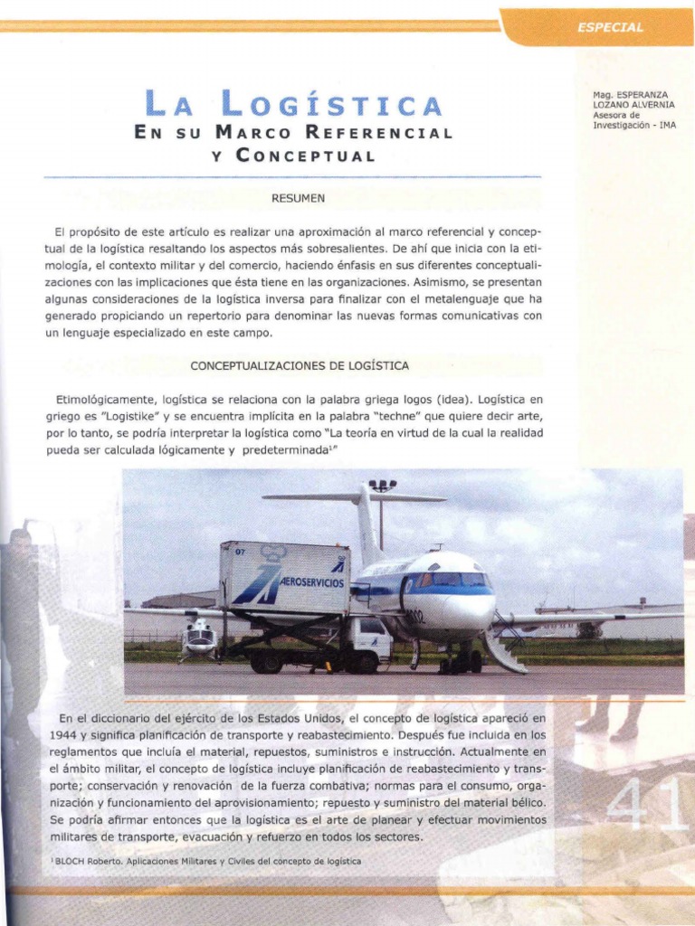La Logistica en Su Marco Referencial Y Conceptual | Descargar gratis ...