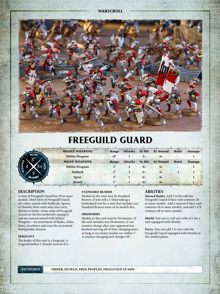 Freeguild Guard Unit Guide | PDF