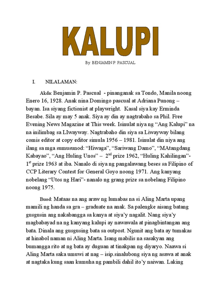 Ang Kalupi | PDF