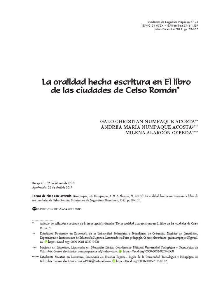 La Oralidad-Escritura-Literatura PDF | PDF | Escritura | Cuentos