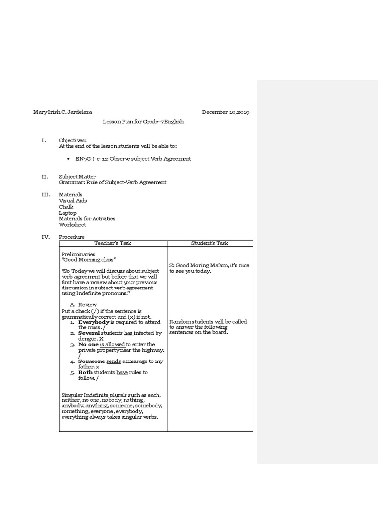 Collective Nouns Grade 7 LP | PDF | Grammatical Number | Plural