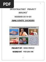 Class 12 Project on Genetic Disorders | PDF | Genetic Disorder ...