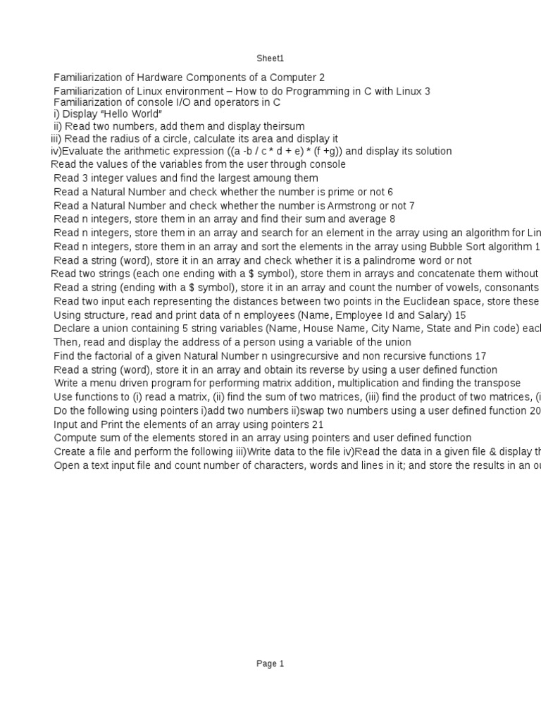 Syllabus C Programming | PDF | Pointer (Computer Programming) | Subroutine Syllabus C Programming | PDF | Pointer (Computer Programming) | Subroutine