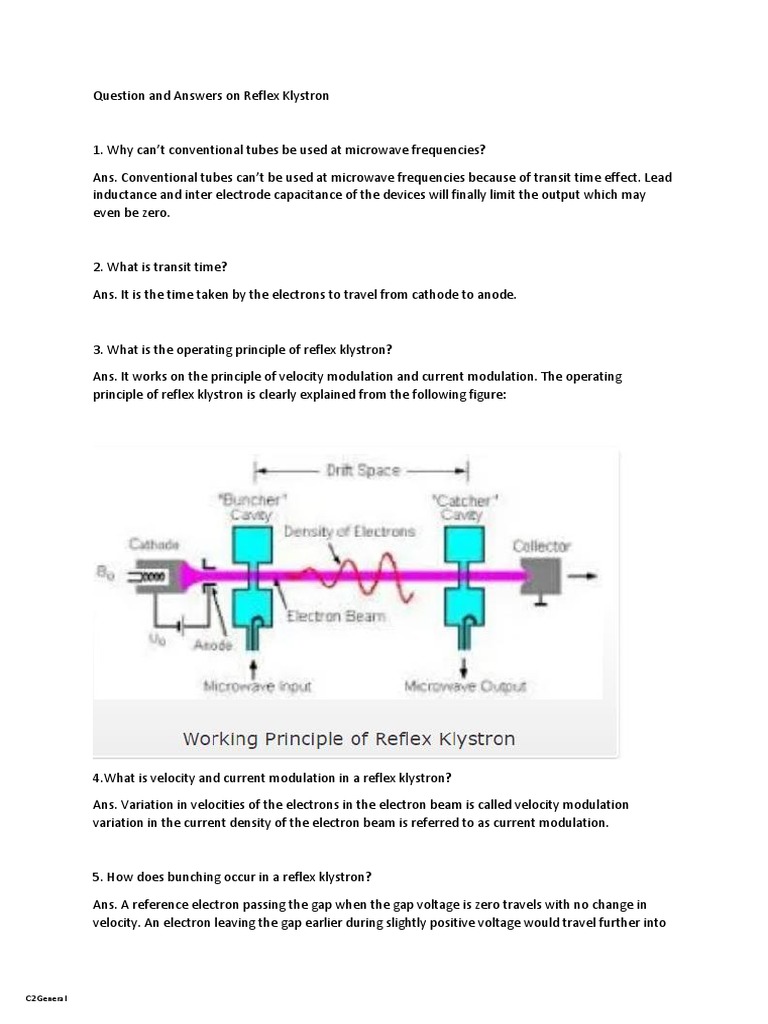 Two cavity klystron amplifier operation pptx