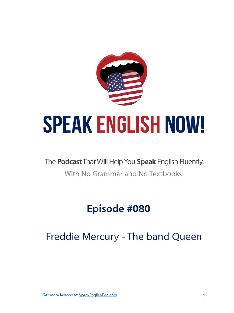 080 English Podcast ESL Freddie Mercury Queen | PDF | Entertainment ...