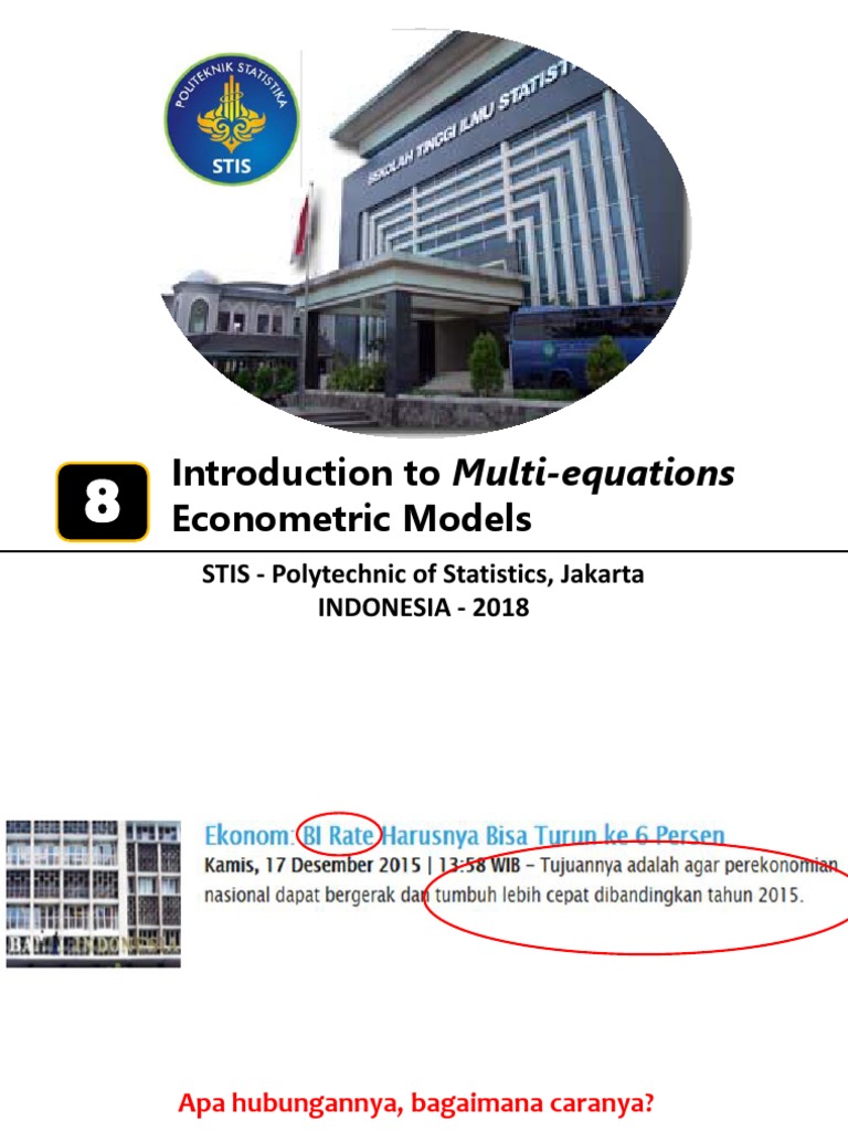 Multi-Equations Econometrics Model | PDF | Vector Autoregression | Endogeneity (Econometrics)