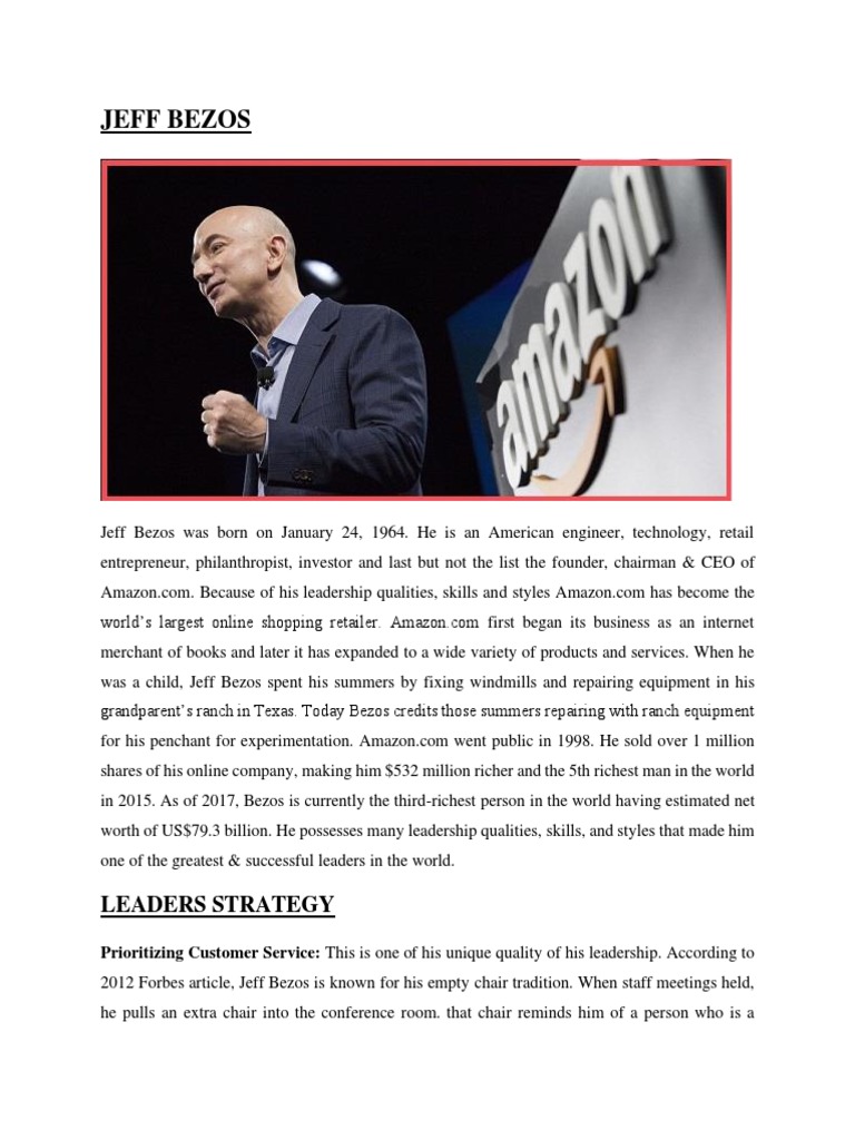 Jeff Bezos Pdf Leadership Theory