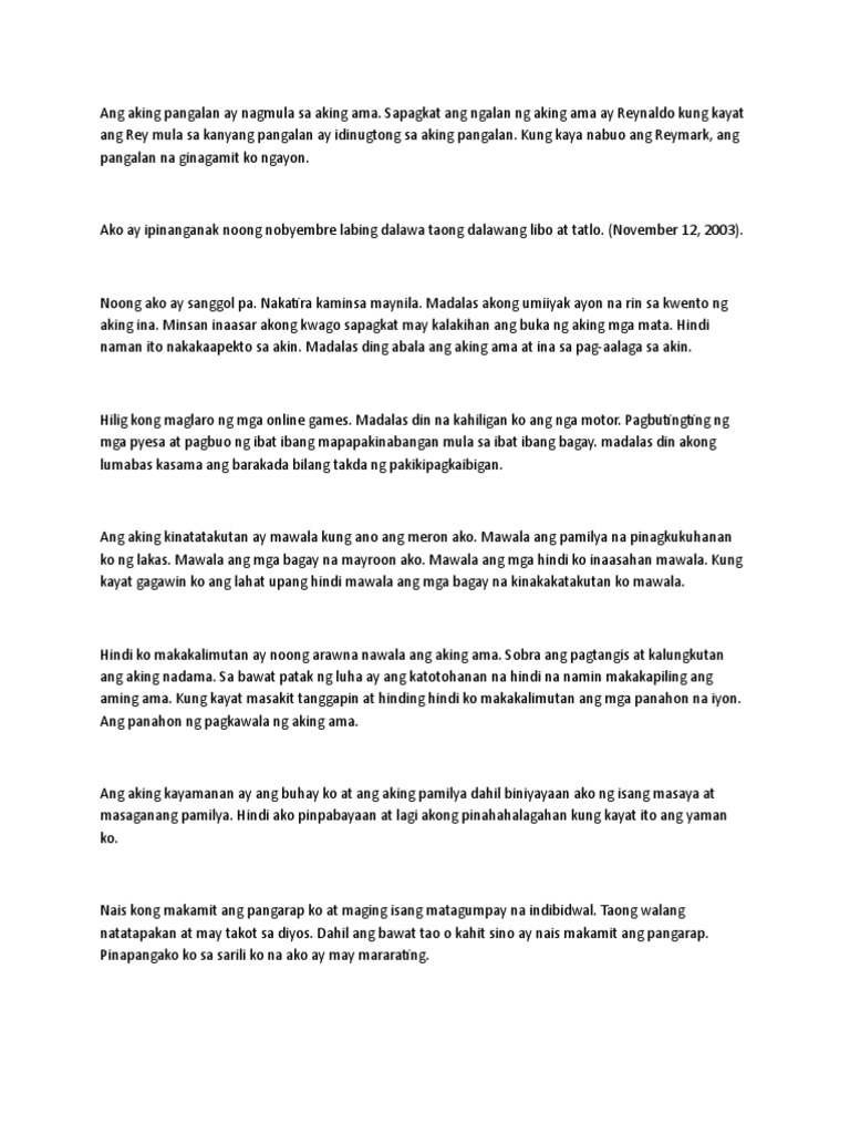 Ang Aking Pangarap | PDF