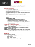Basic Radio Communication Handout PDF | PDF | Radio ...