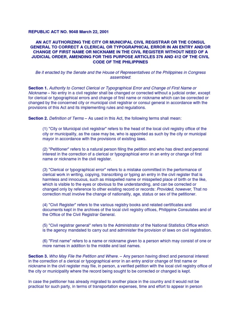 Ra 9048-10172-11222 | PDF | Birth Certificate | Adoption