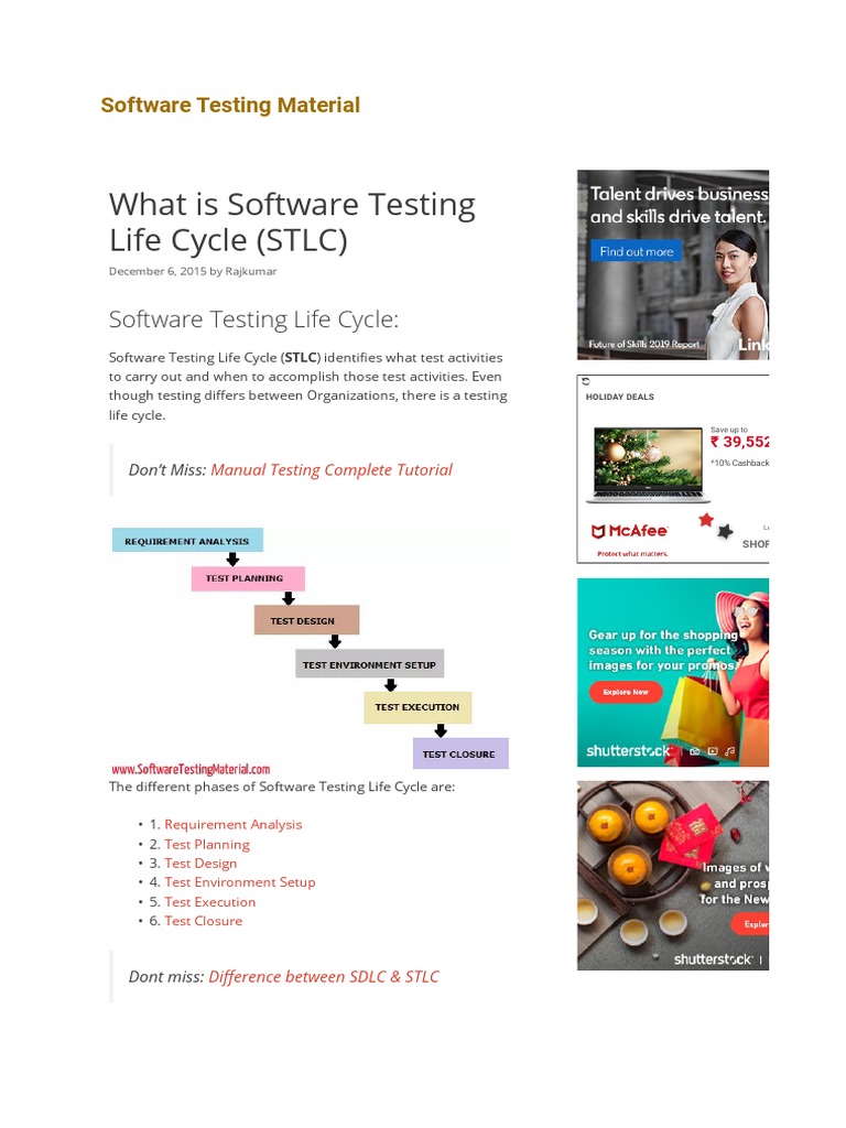 STLC PDF | PDF | Software Bug | Software Release Life Cycle