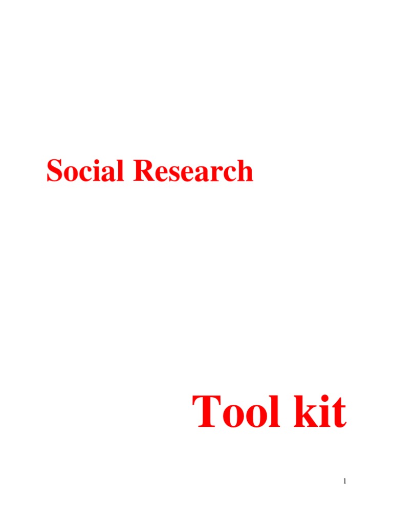 Social Research: Tool Kit | PDF | Social Research | Hypothesis
