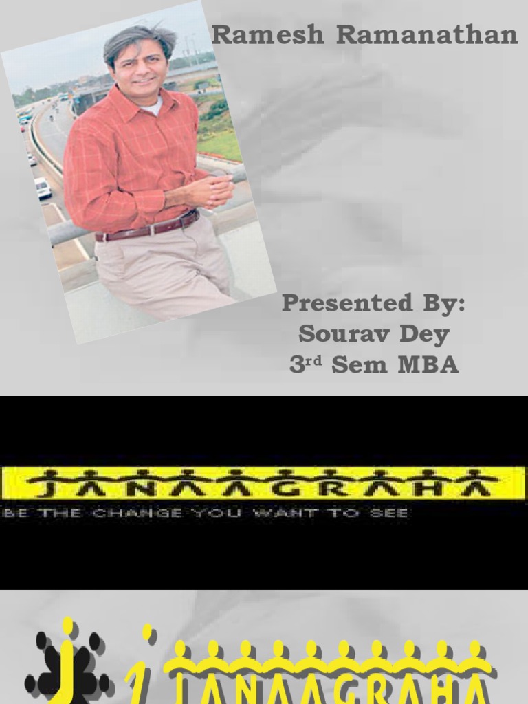 Ramesh Ramanathan: Presented By: Sourav Dey 3 Sem Mba | PDF ...